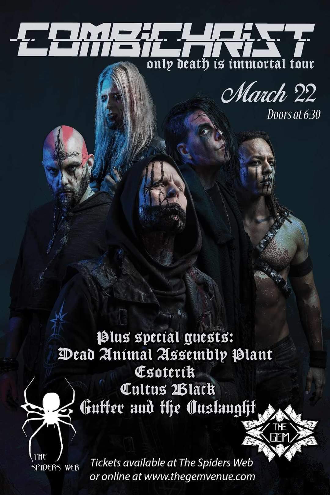 Combichrist (FULL BAND) at The Gem in Idaho Falls presented by Spiders ...